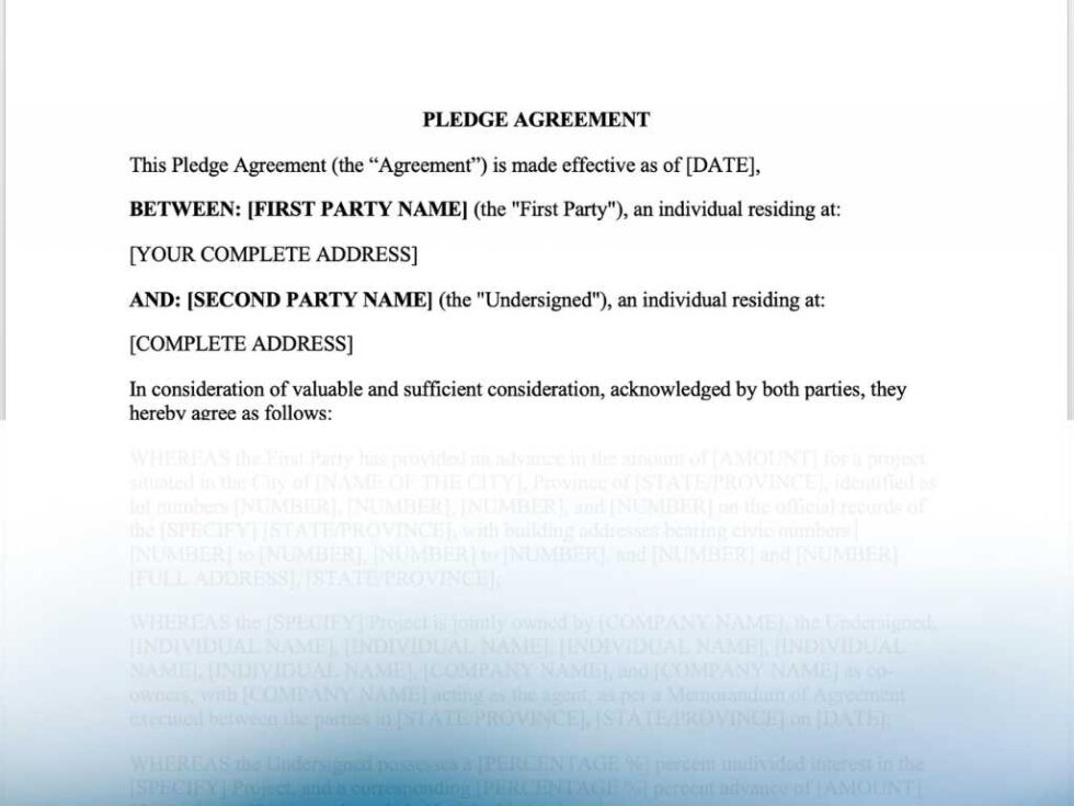 Pledge Agreement – Partnership Interest | Law for Georgia, LLC