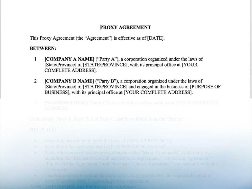 Proxy Agreements - Law for Georgia