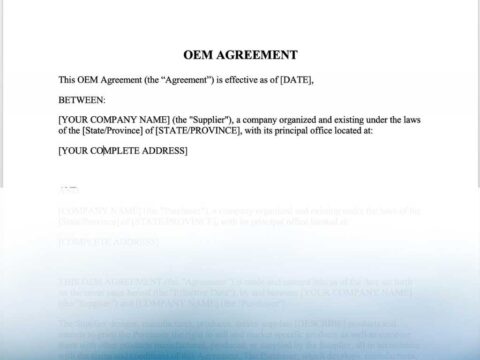 Purchase Agreement – OEM Products - Law for Georgia